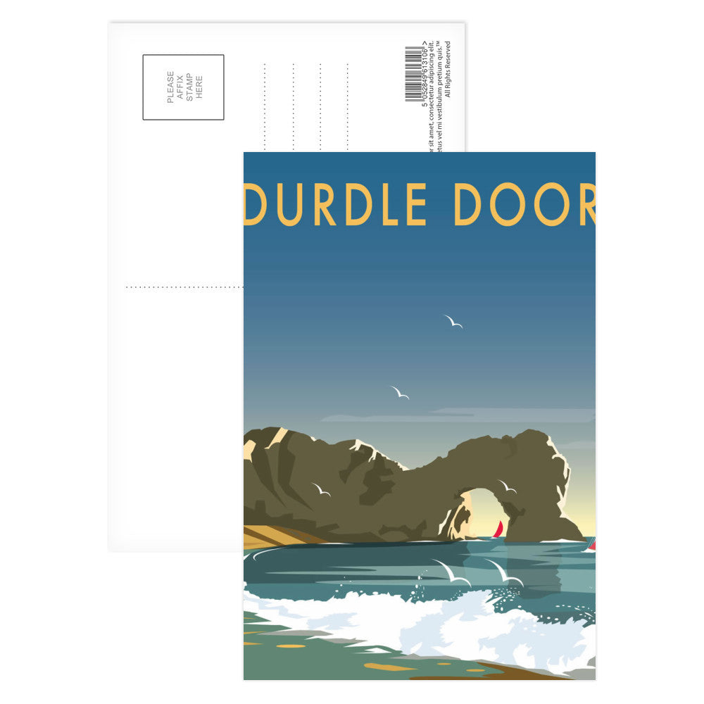 Durdle Door Postcard Pack of 8 – Dave Thompson Art