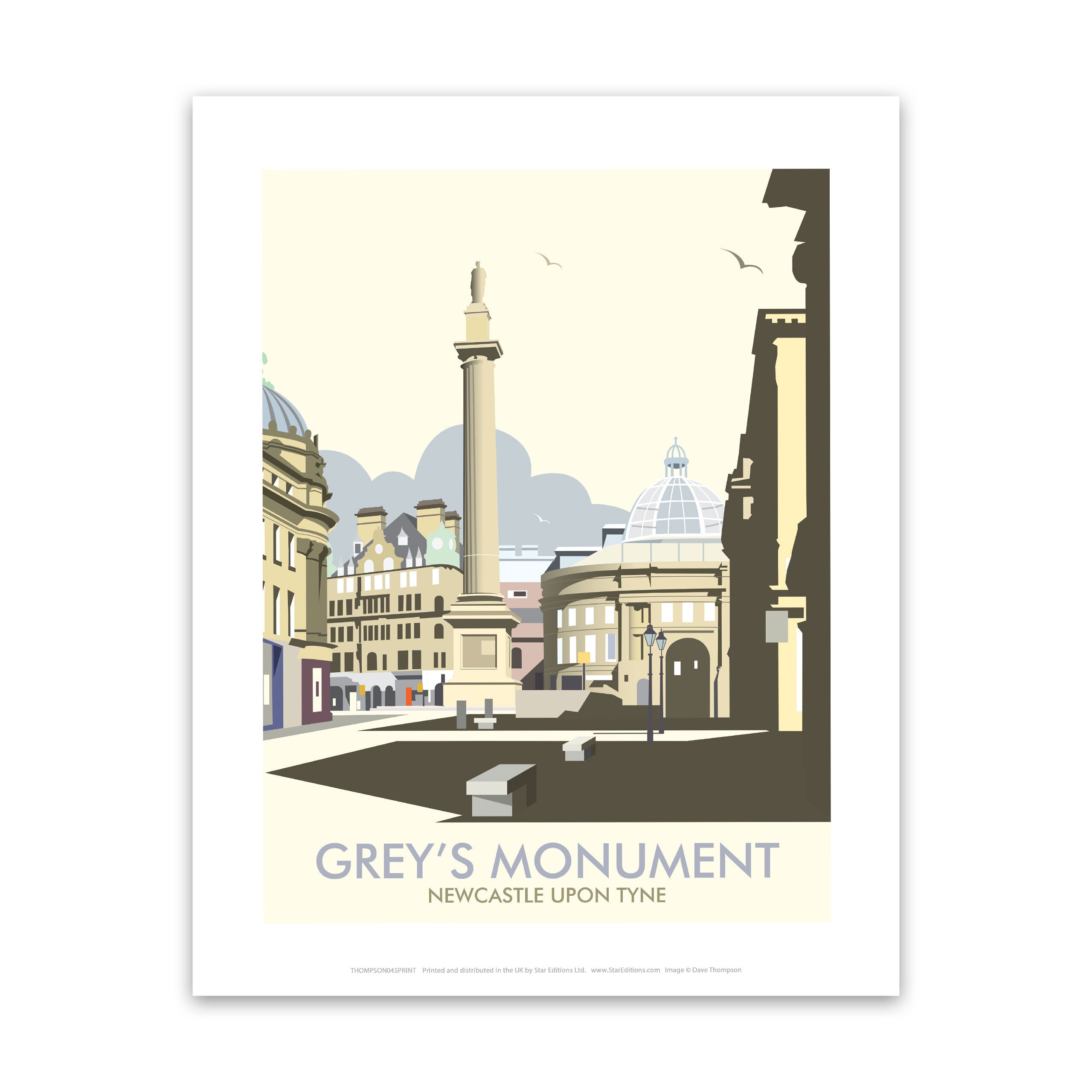 Greys Monument, Newcastle Art Print – Dave Thompson Art