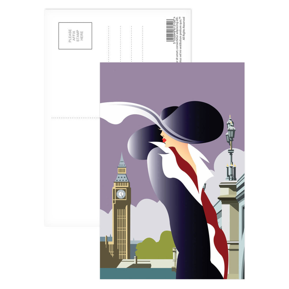 London Blank Postcard Pack of 8 – Dave Thompson Art