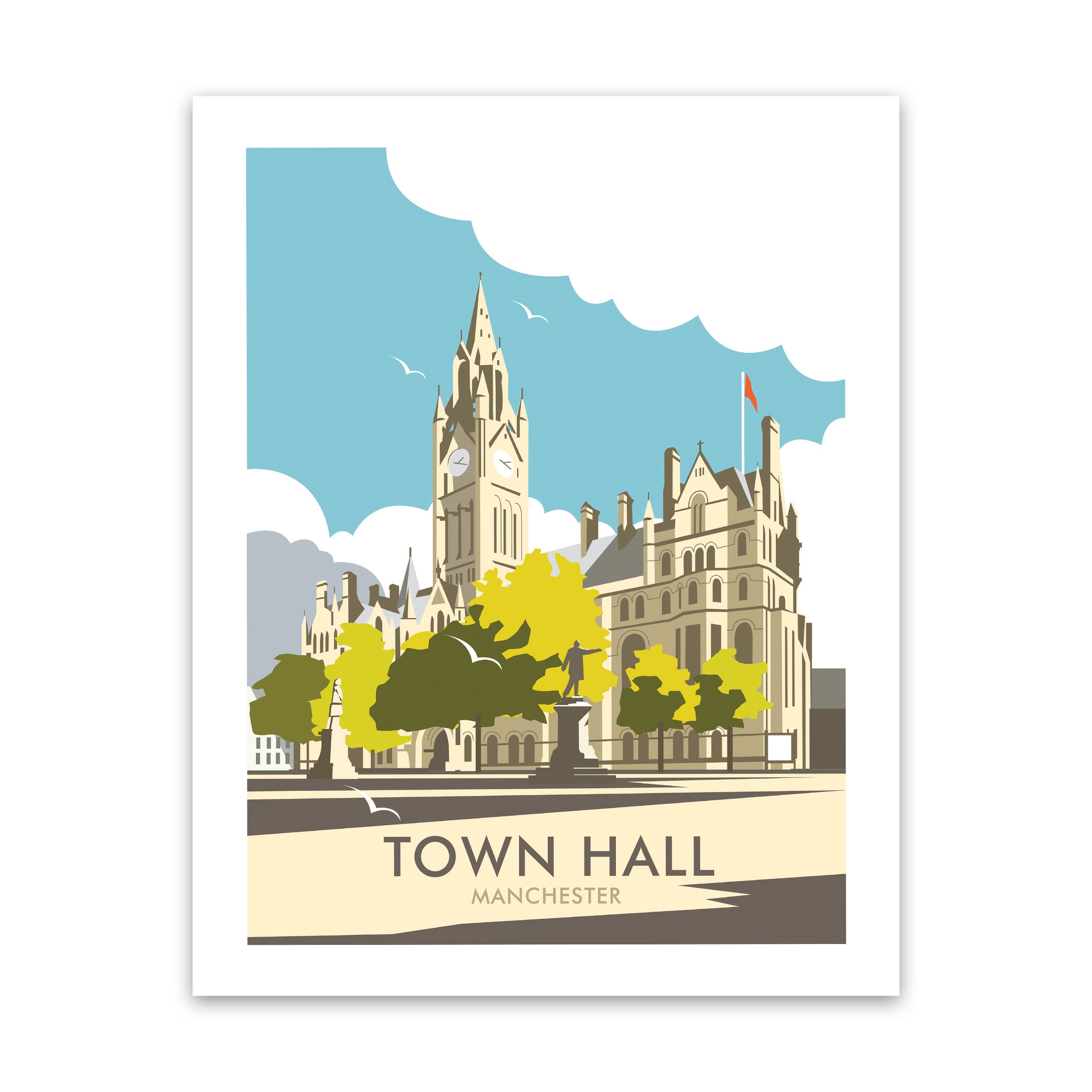 Manchester Town Hall Art Print – Dave Thompson Art