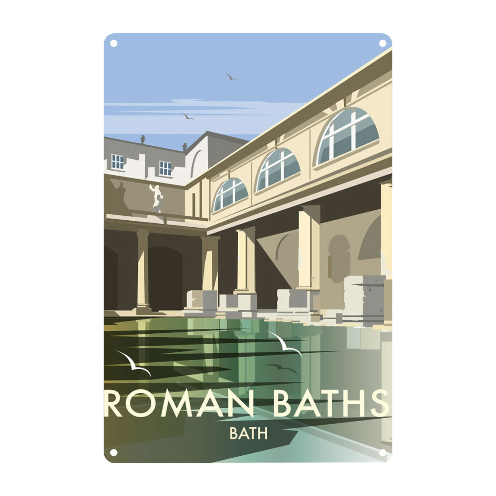 Roman Baths Metal Sign – Dave Thompson Art