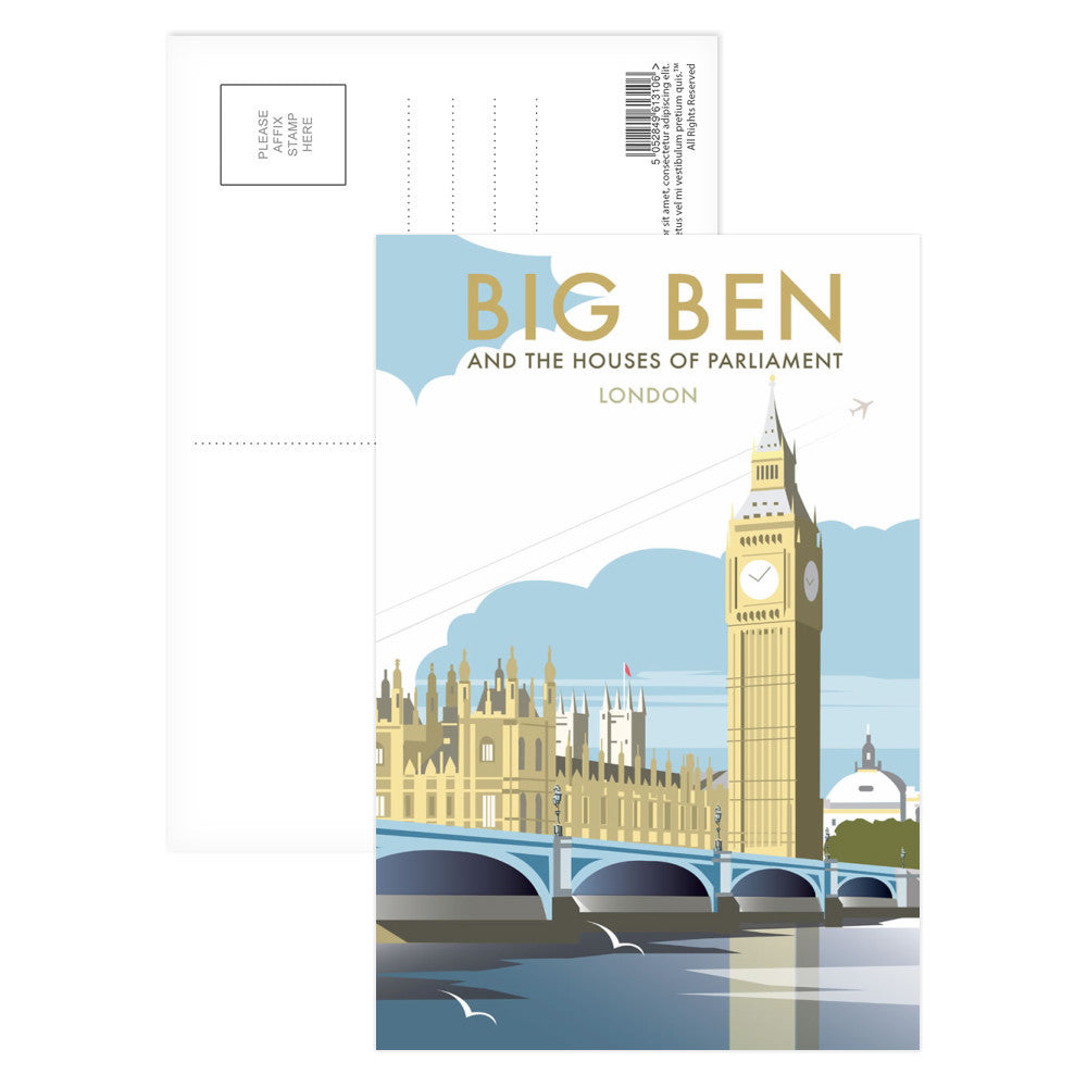 Big Ben Postcard Pack of 8 – Dave Thompson Art
