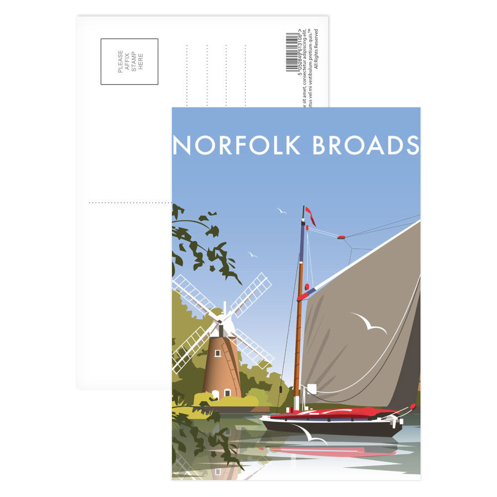 Norfolk Broads Postcard Pack of 8 – Dave Thompson Art