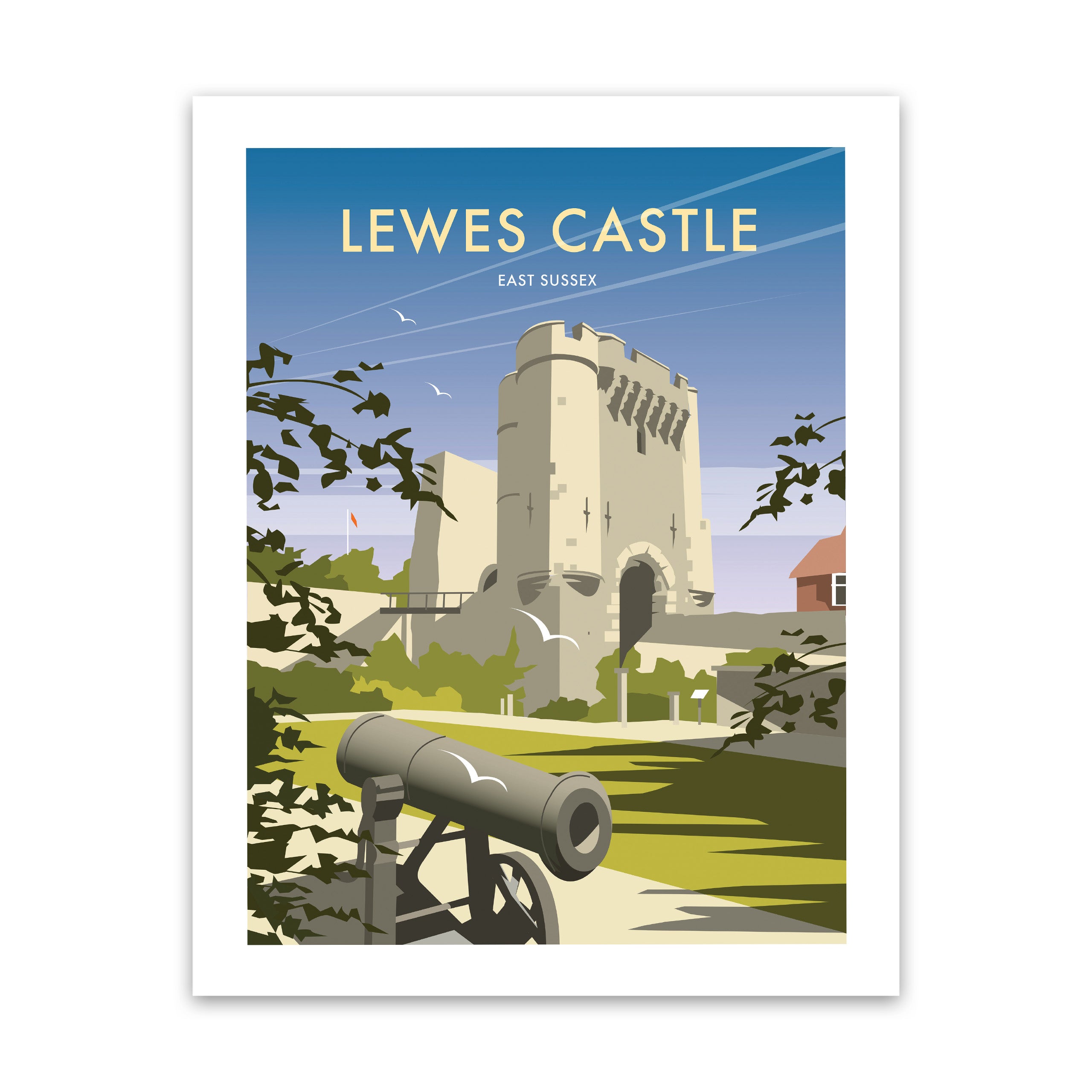Lewes Castle Art Print – Dave Thompson Art