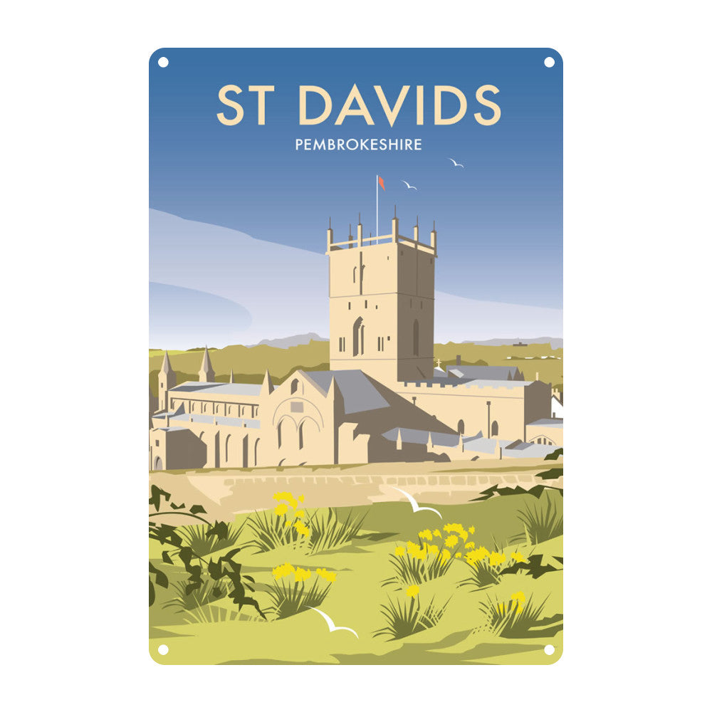 St Davids - Pembrokeshire Metal Sign – Dave Thompson Art