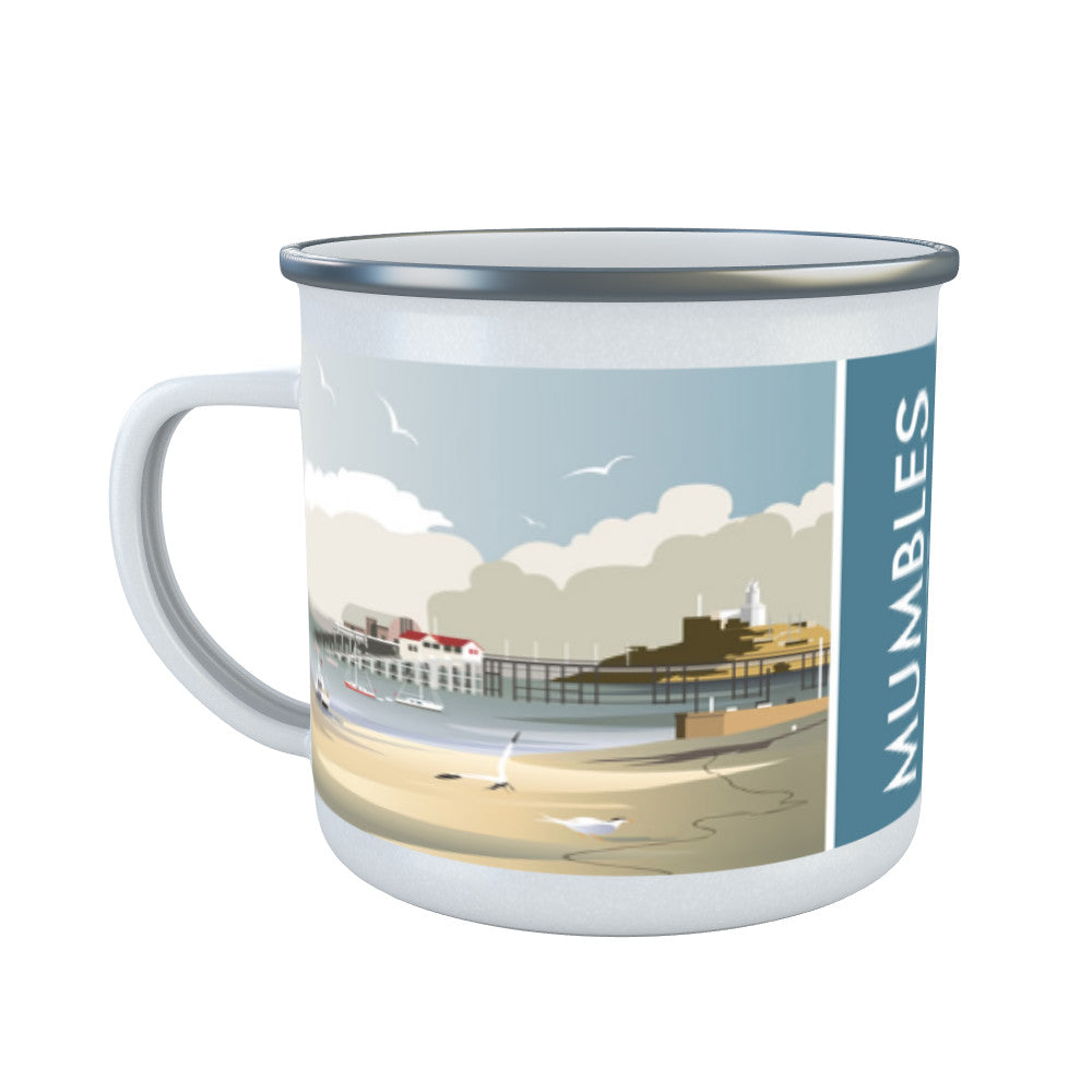 Mumbles Enamel Mug – Dave Thompson Art