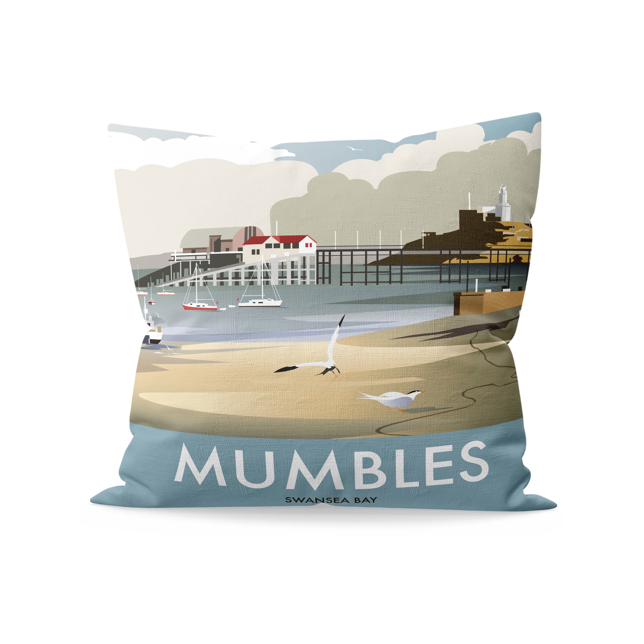 Mumbles Cushion – Dave Thompson Art