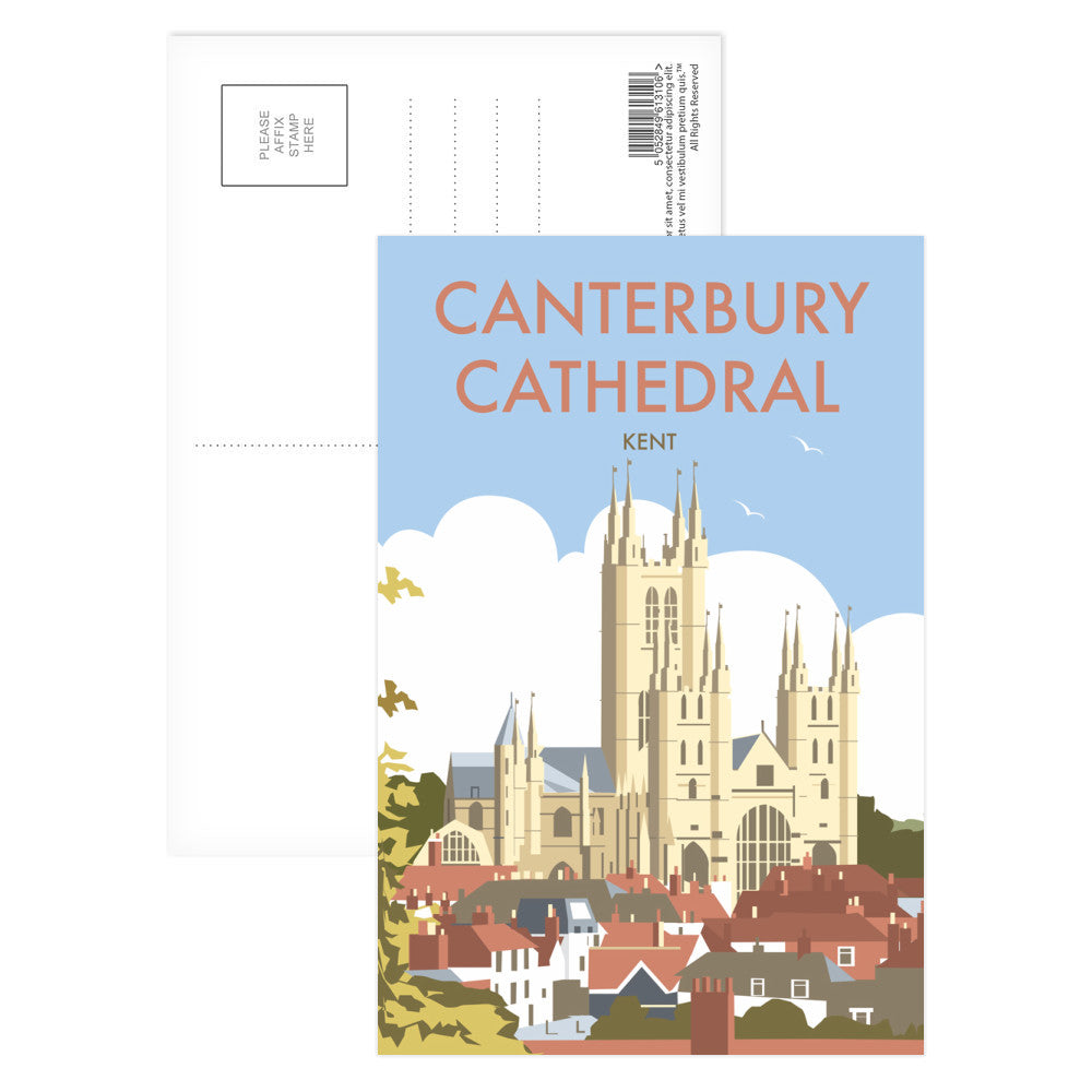 Canterbury Cathedral Postcard Pack of 8 – Dave Thompson Art
