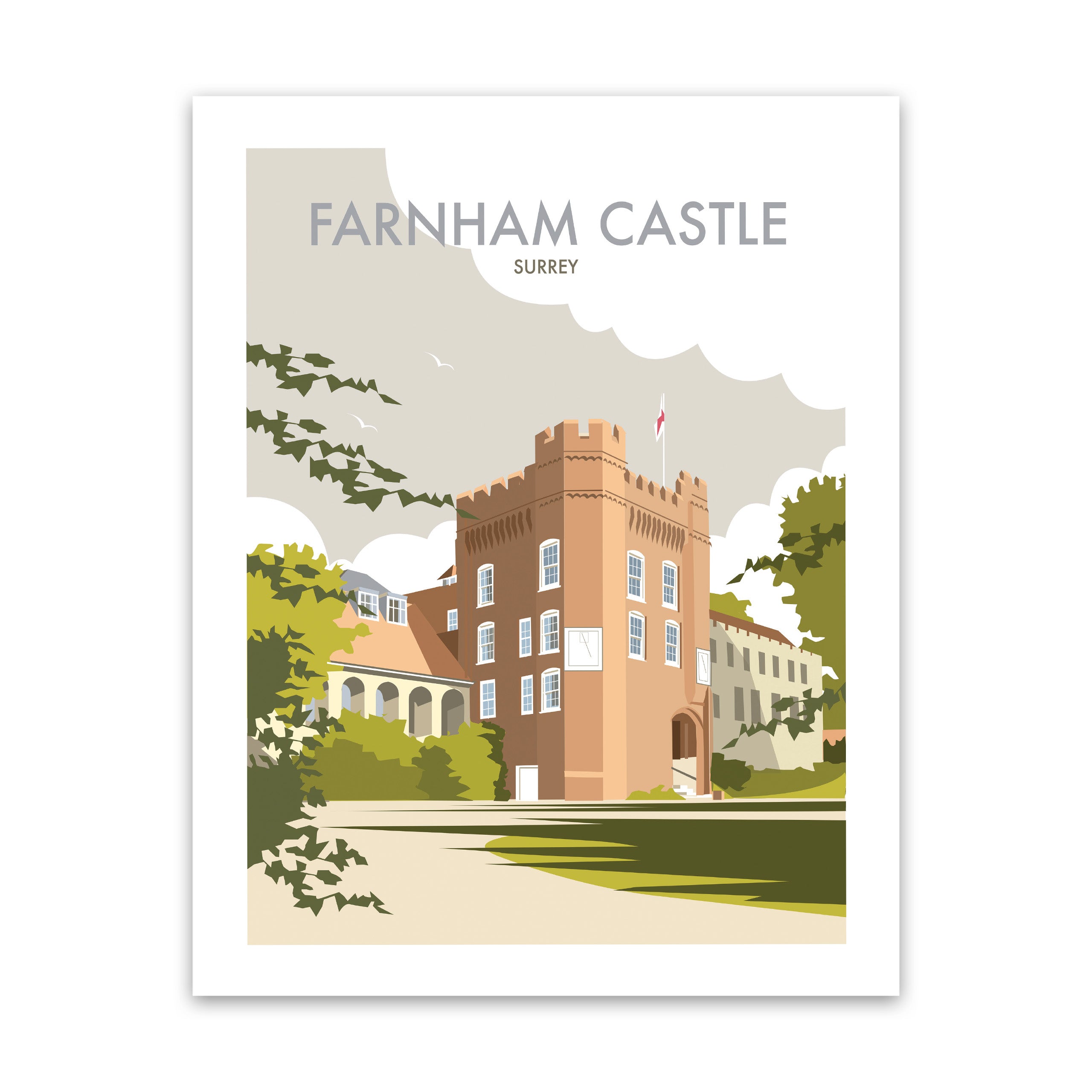 Farnham Castle Art Print – Dave Thompson Art