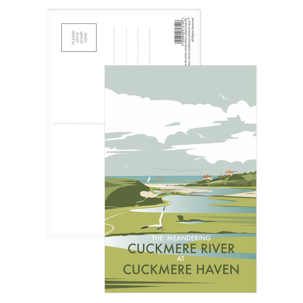Cuckmere River, Sussex Postcard Pack of 8 – Dave Thompson Art