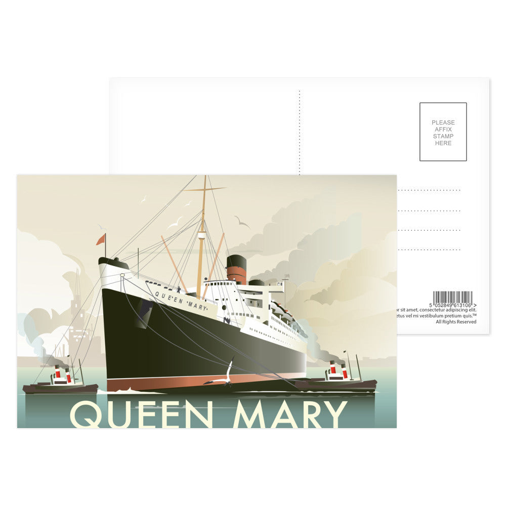 Queen Mary Postcard Pack of 8 – Dave Thompson Art