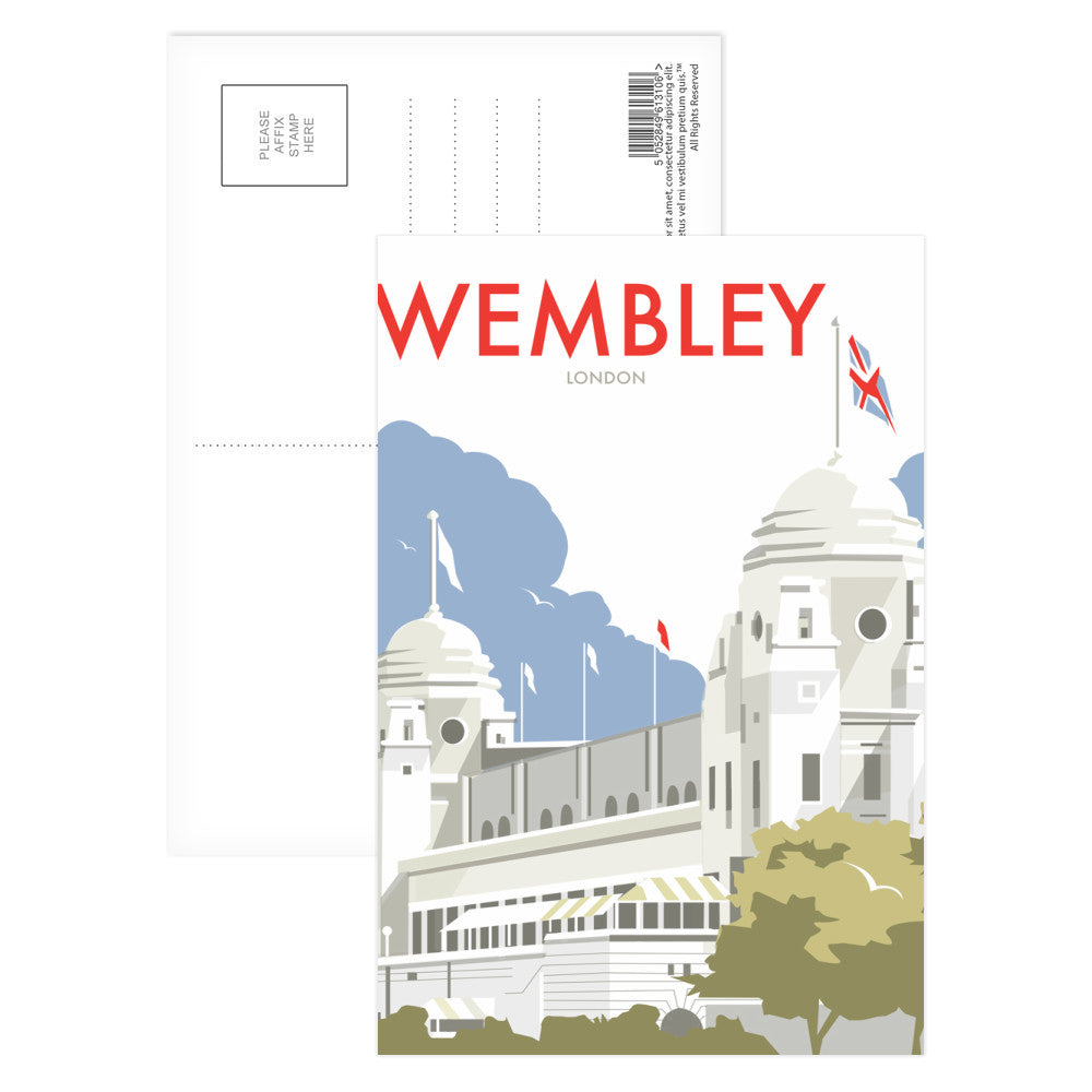 Wembley Stadium Postcard Pack of 8 – Dave Thompson Art