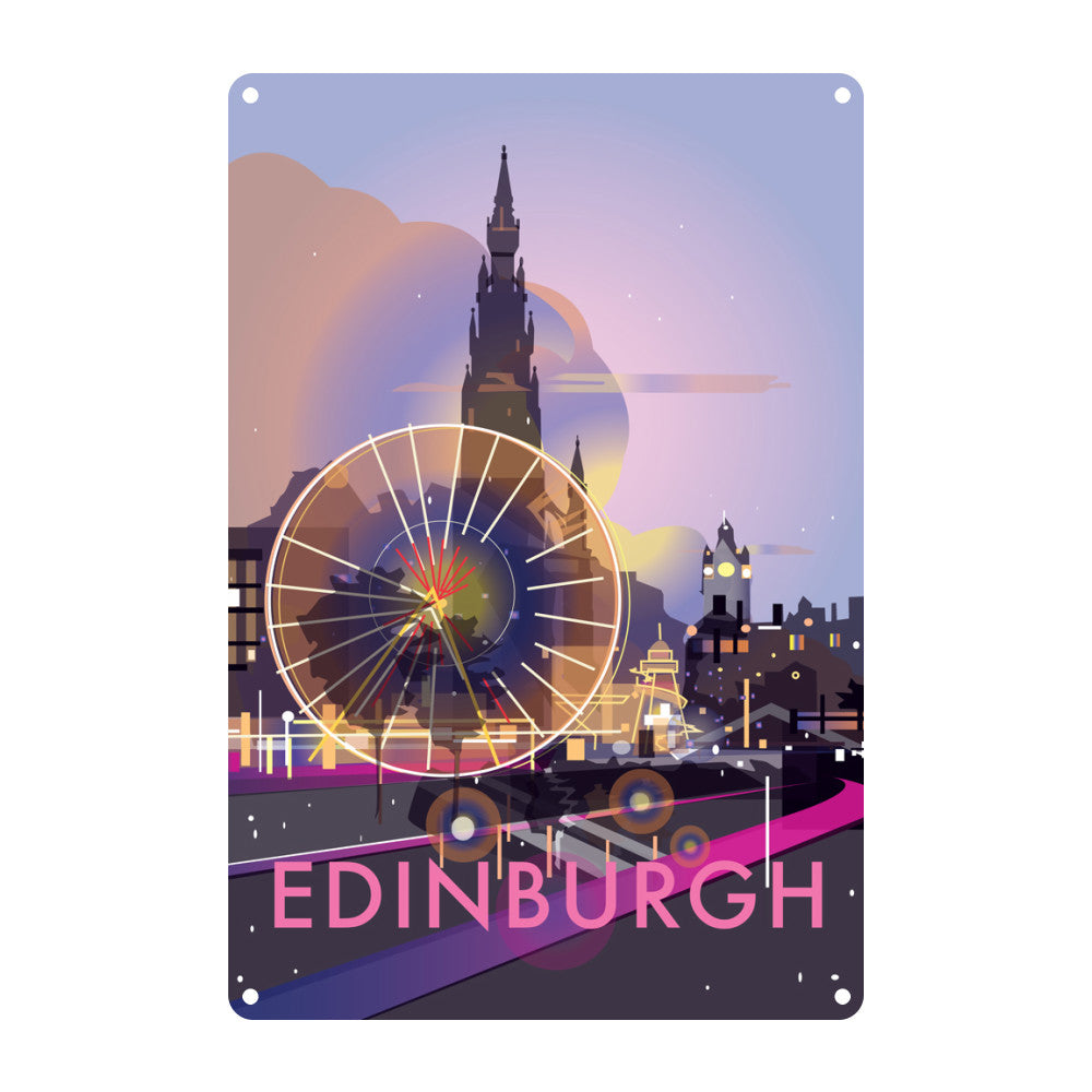 Edinburgh Metal Sign – Dave Thompson Art