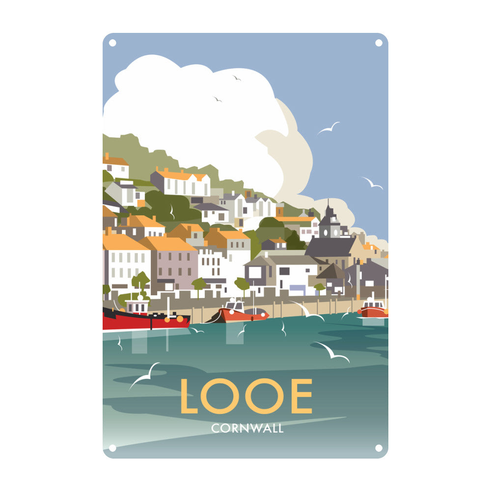 Looe Metal Sign – Dave Thompson Art