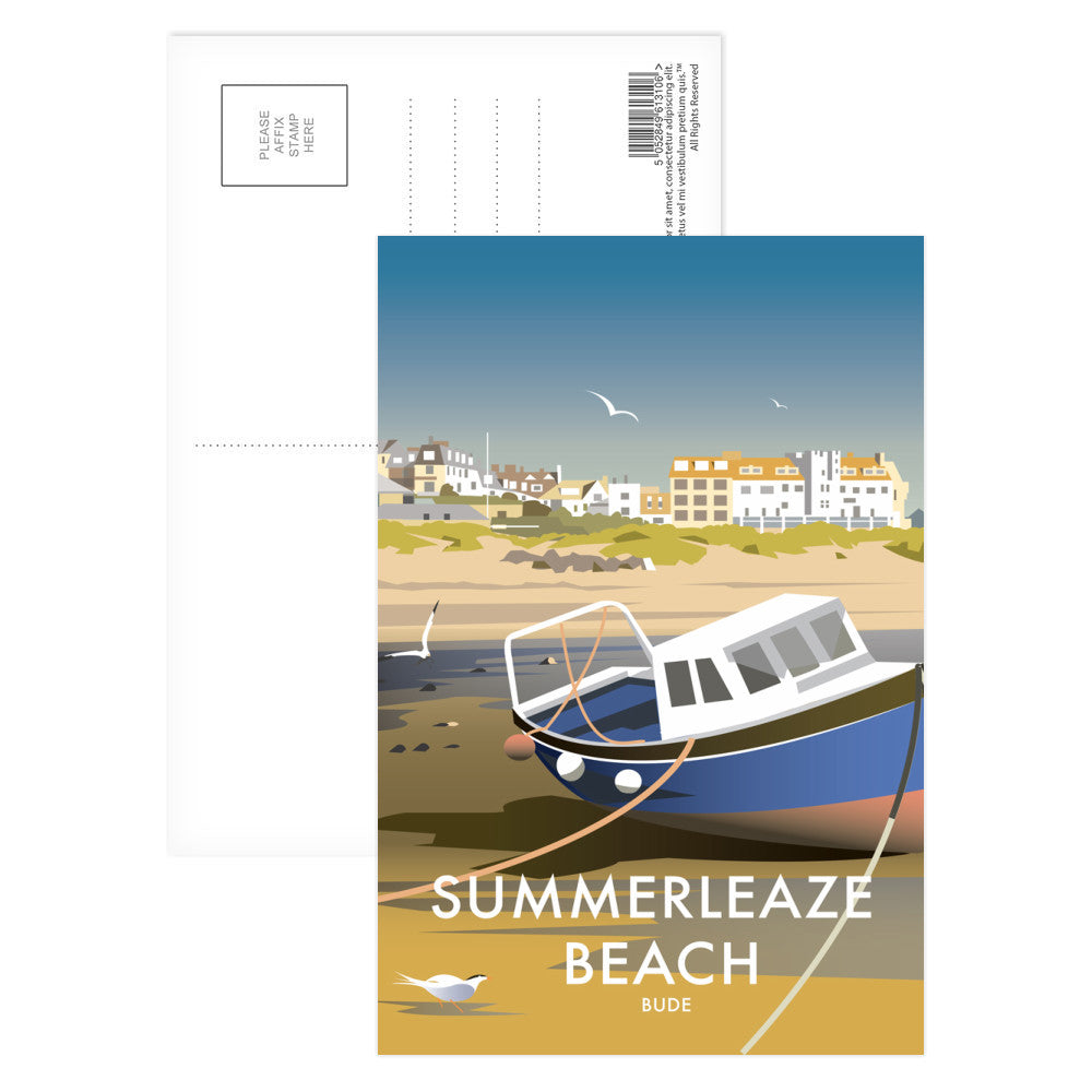 Summerleaze Beach Postcard Pack of 8 – Dave Thompson Art
