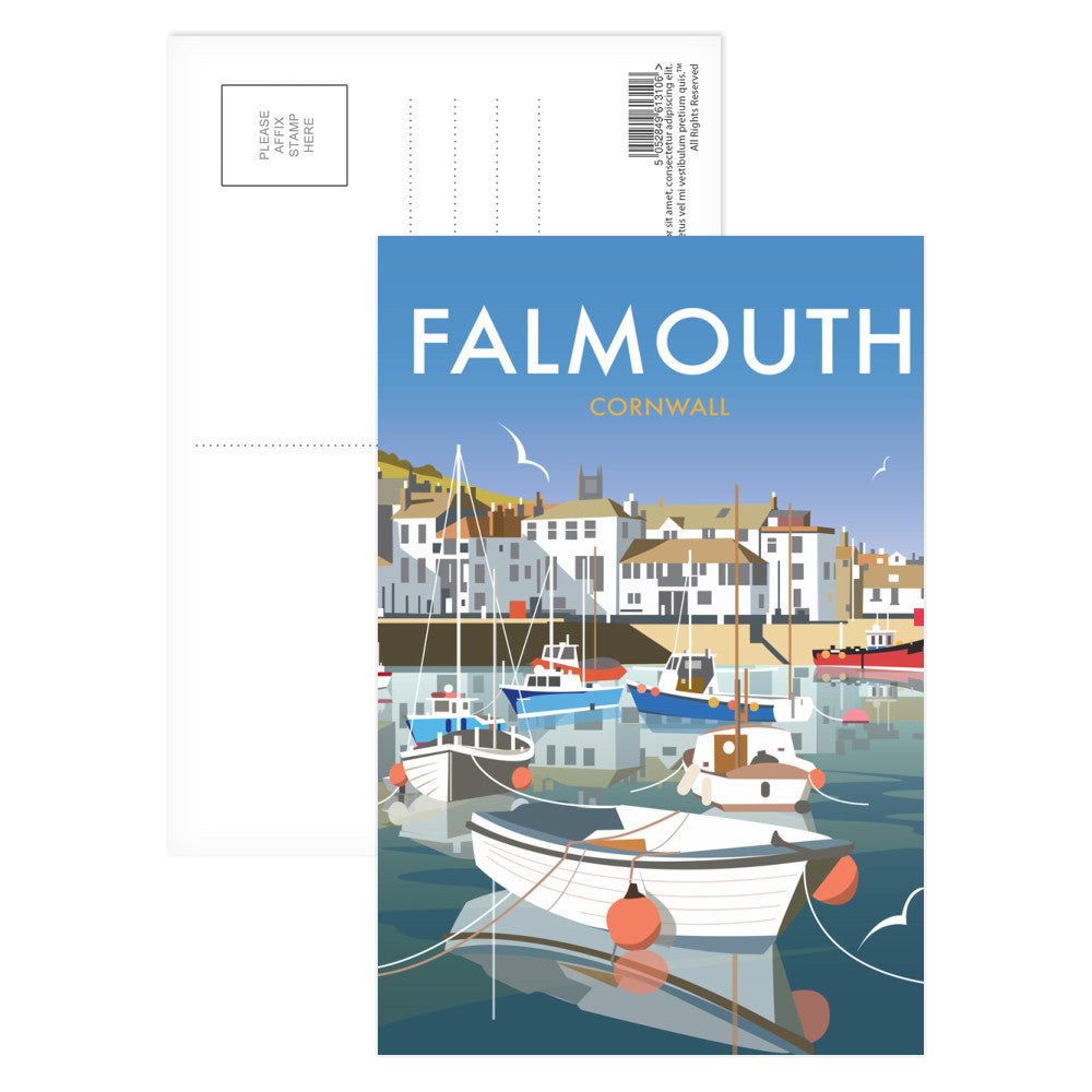 Falmouth Postcard Pack of 8 – Dave Thompson Art