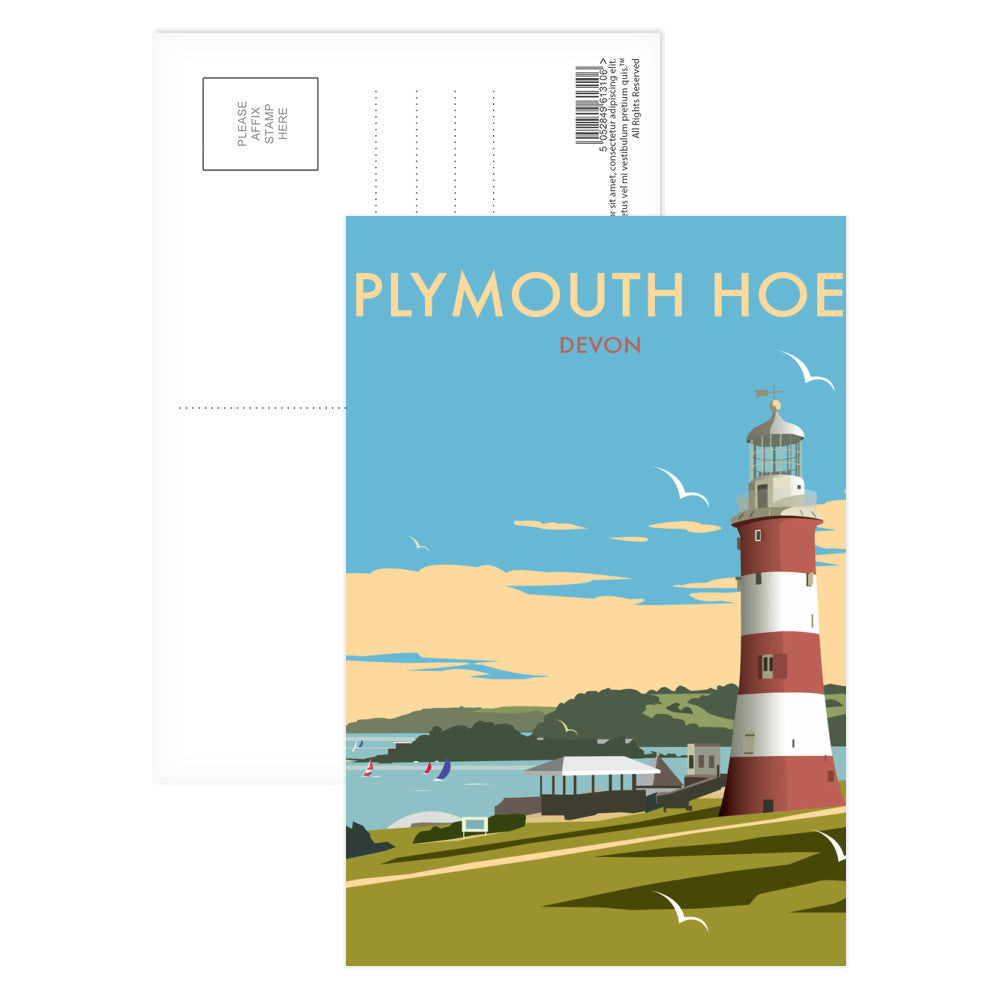 Plymouth Hoe Postcard Pack of 8 – Dave Thompson Art