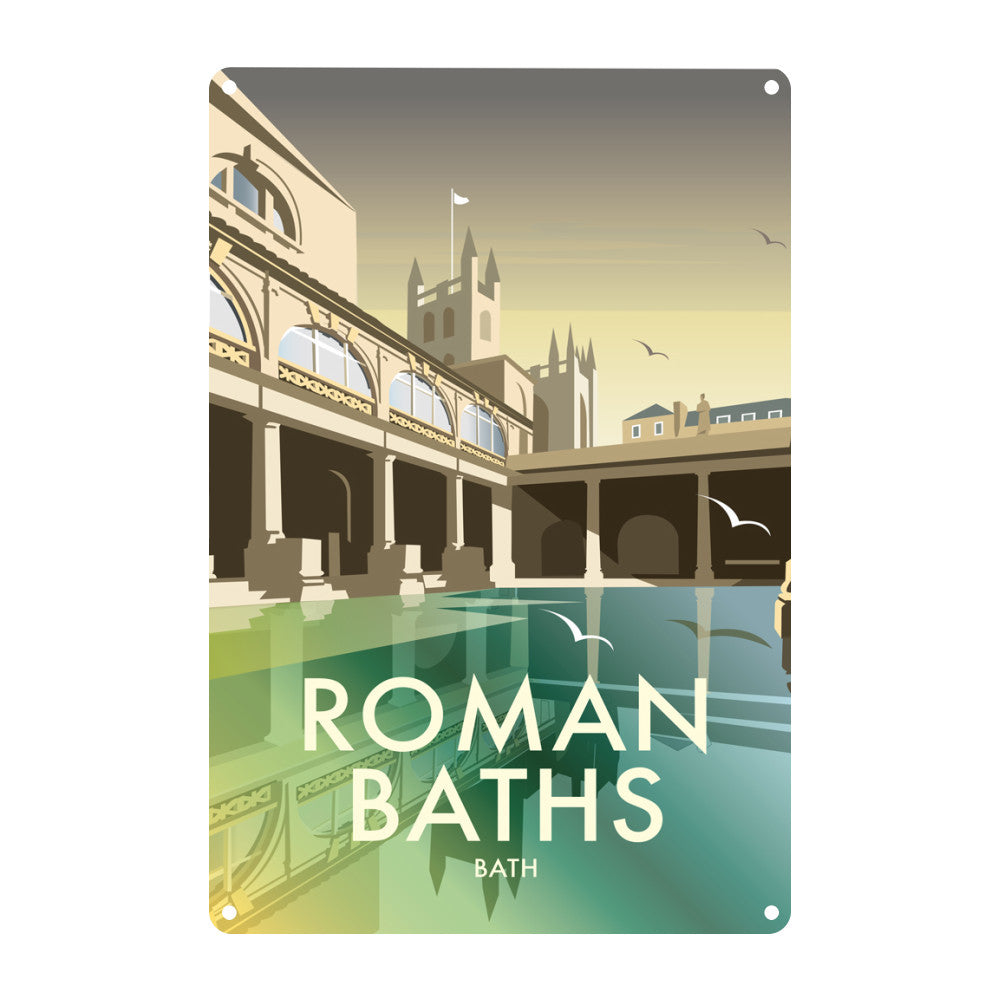 Roman Baths Metal Sign – Dave Thompson Art