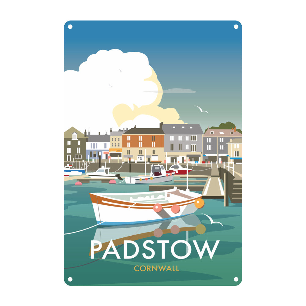 Padstow Metal Sign – Dave Thompson Art