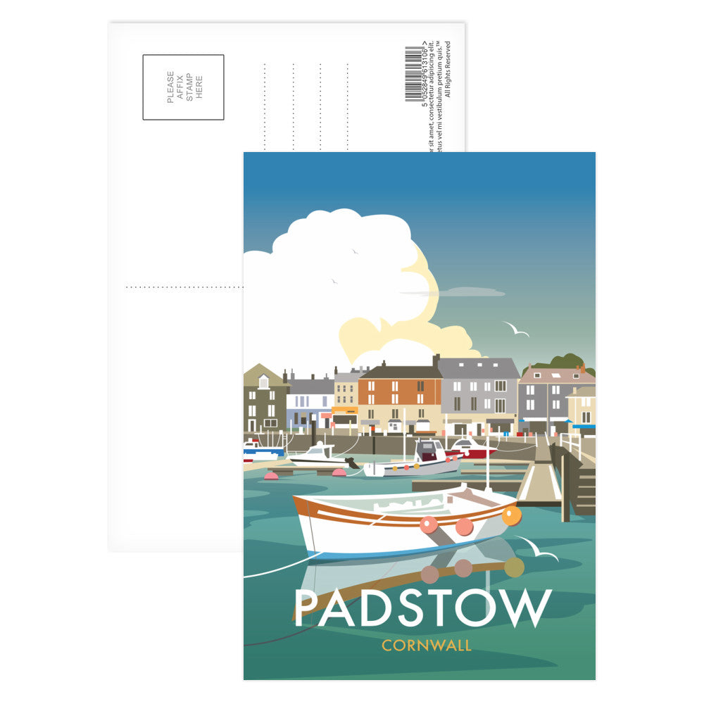 Padstow Postcard Pack of 8 – Dave Thompson Art