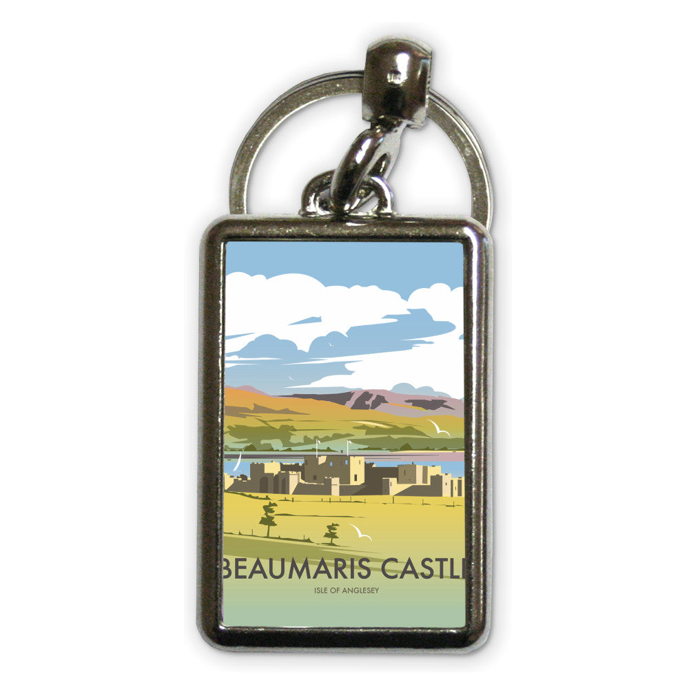 Beaumaris Castle Metal Keyring – Dave Thompson Art