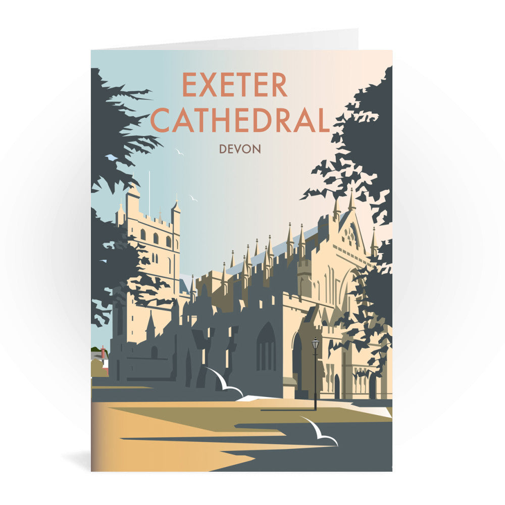 Exeter Cathedral, Devon Greeting Card – Dave Thompson Art