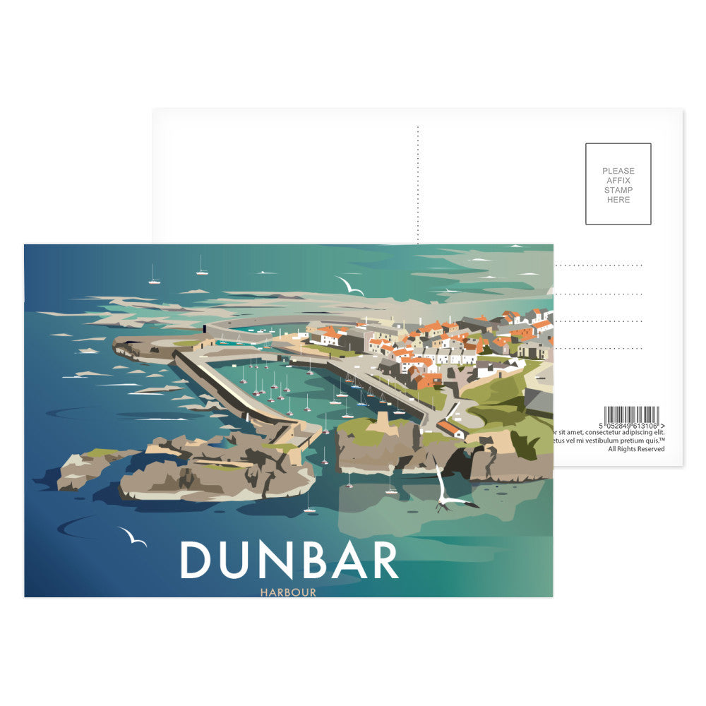 Dunbar, Scotland Postcard Pack of 8 – Dave Thompson Art