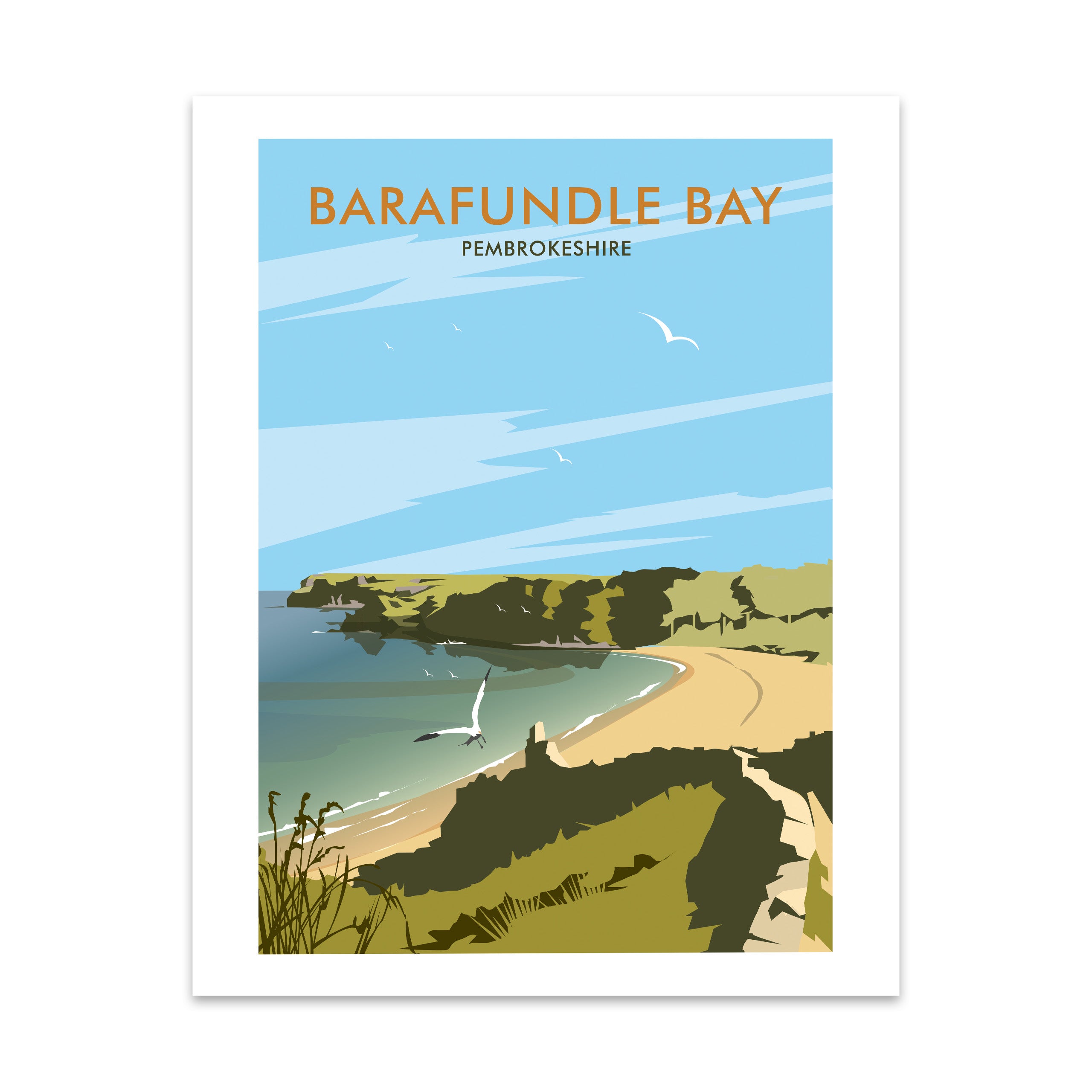 Barafundle Bay, Pembrokeshire - Fine Art Print – Dave Thompson Art