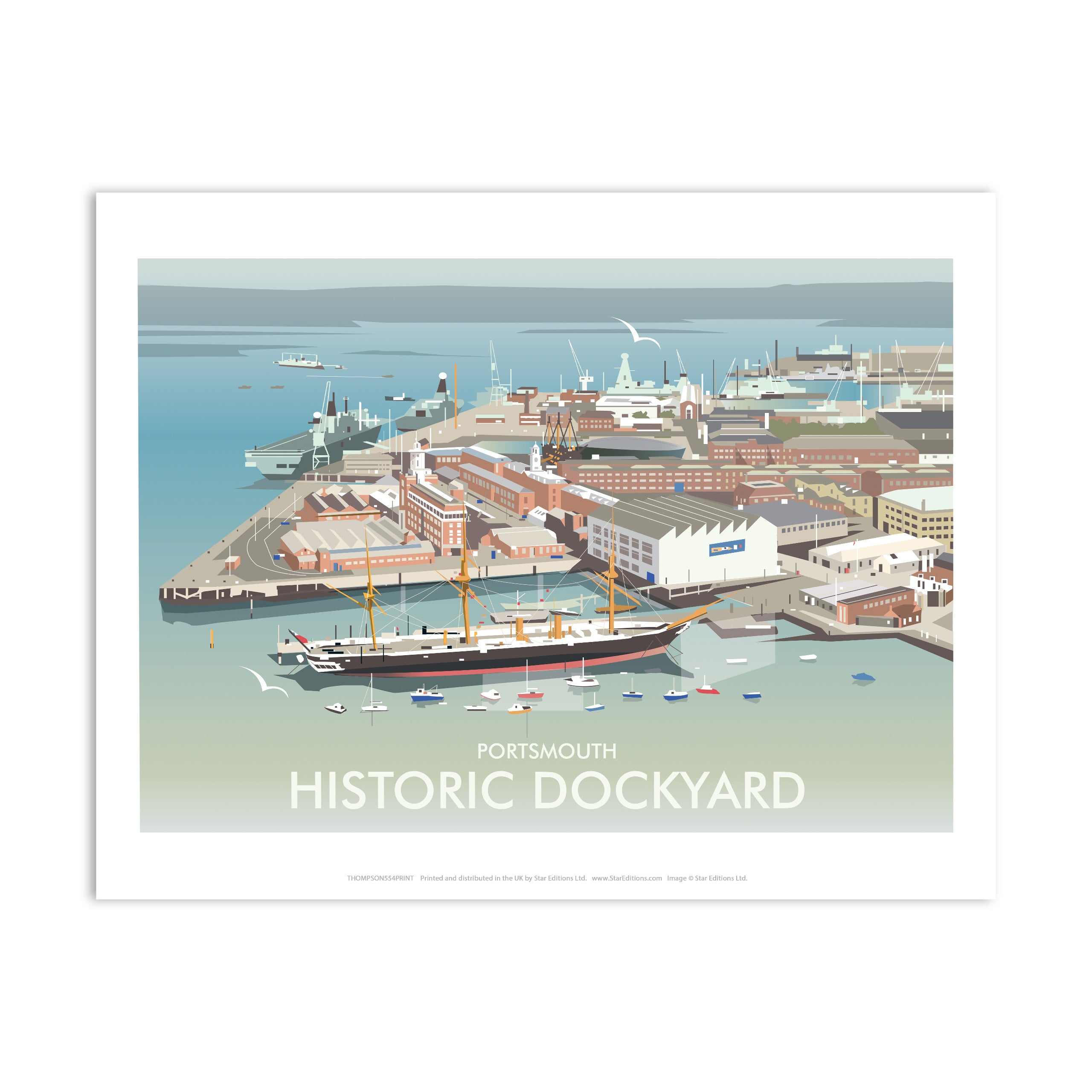 Historic Dockyard, Portsmouth Art Print – Dave Thompson Art