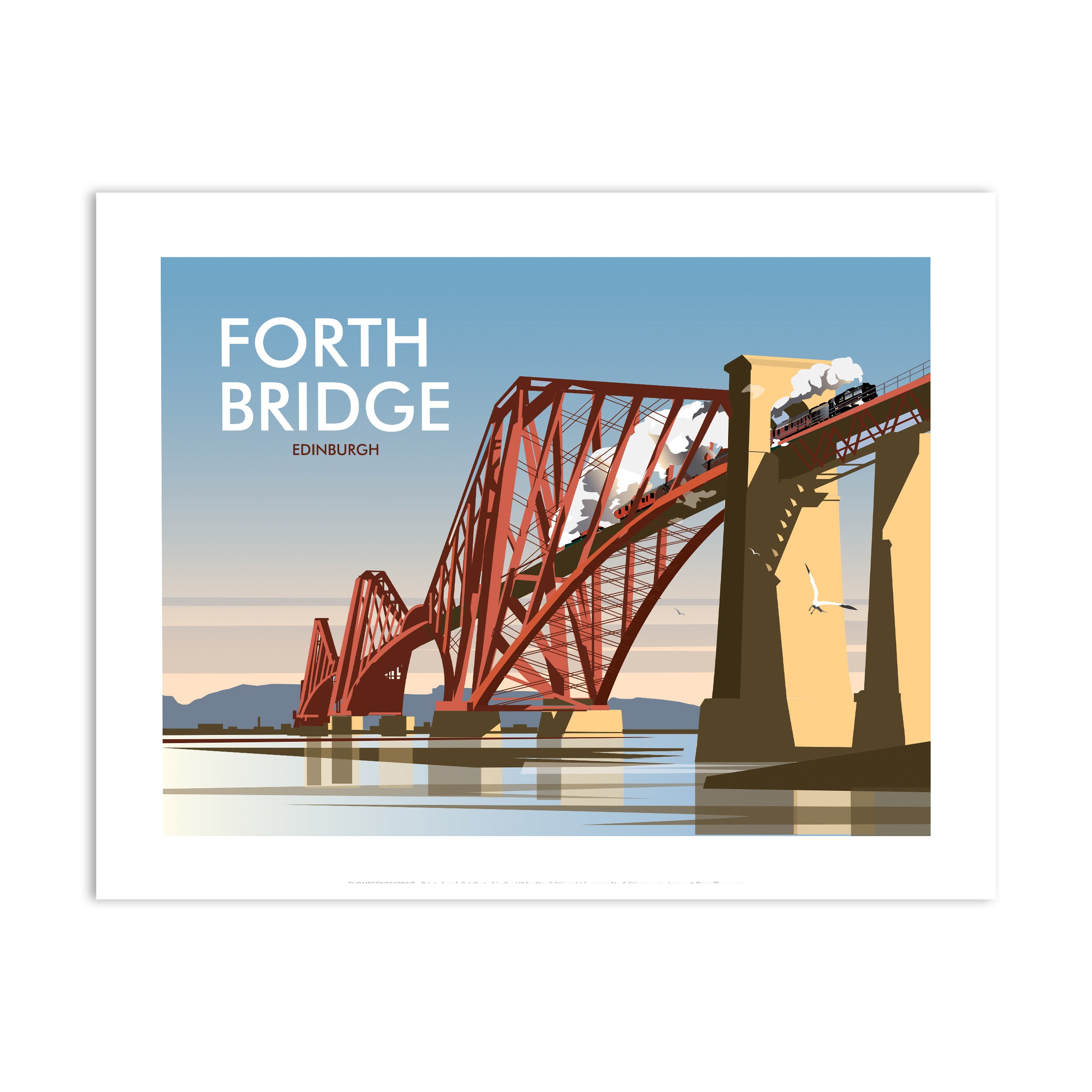 Forth Bridge, Edinburgh Art Print – Dave Thompson Art