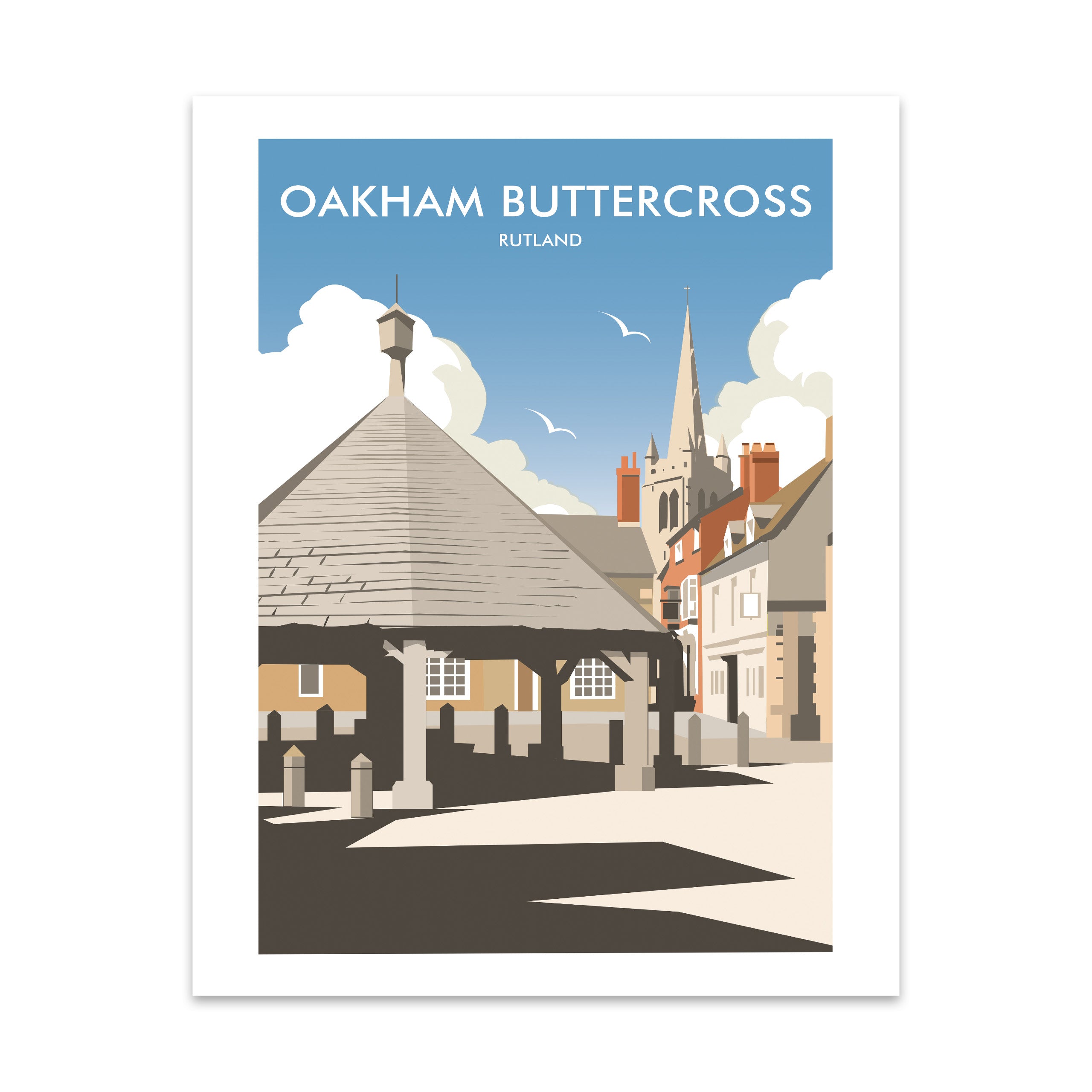 Oakham Buttercross, Rutland Art Print – Dave Thompson Art