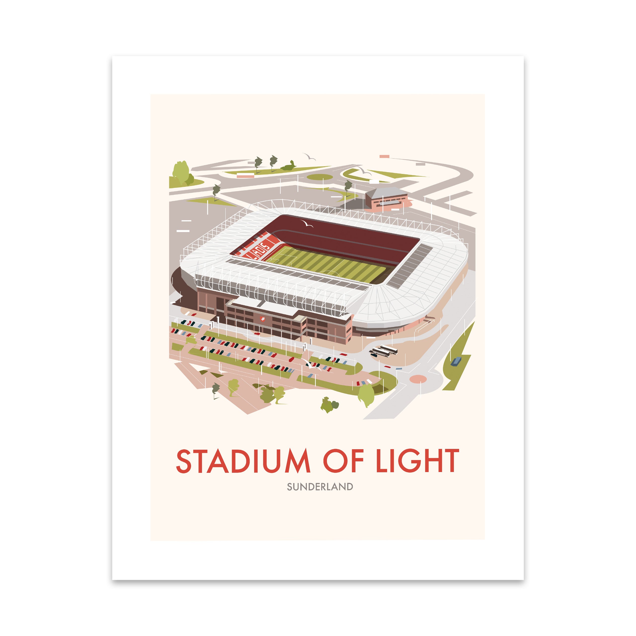 Stadium Of Light, Sunderland Art Print – Dave Thompson Art