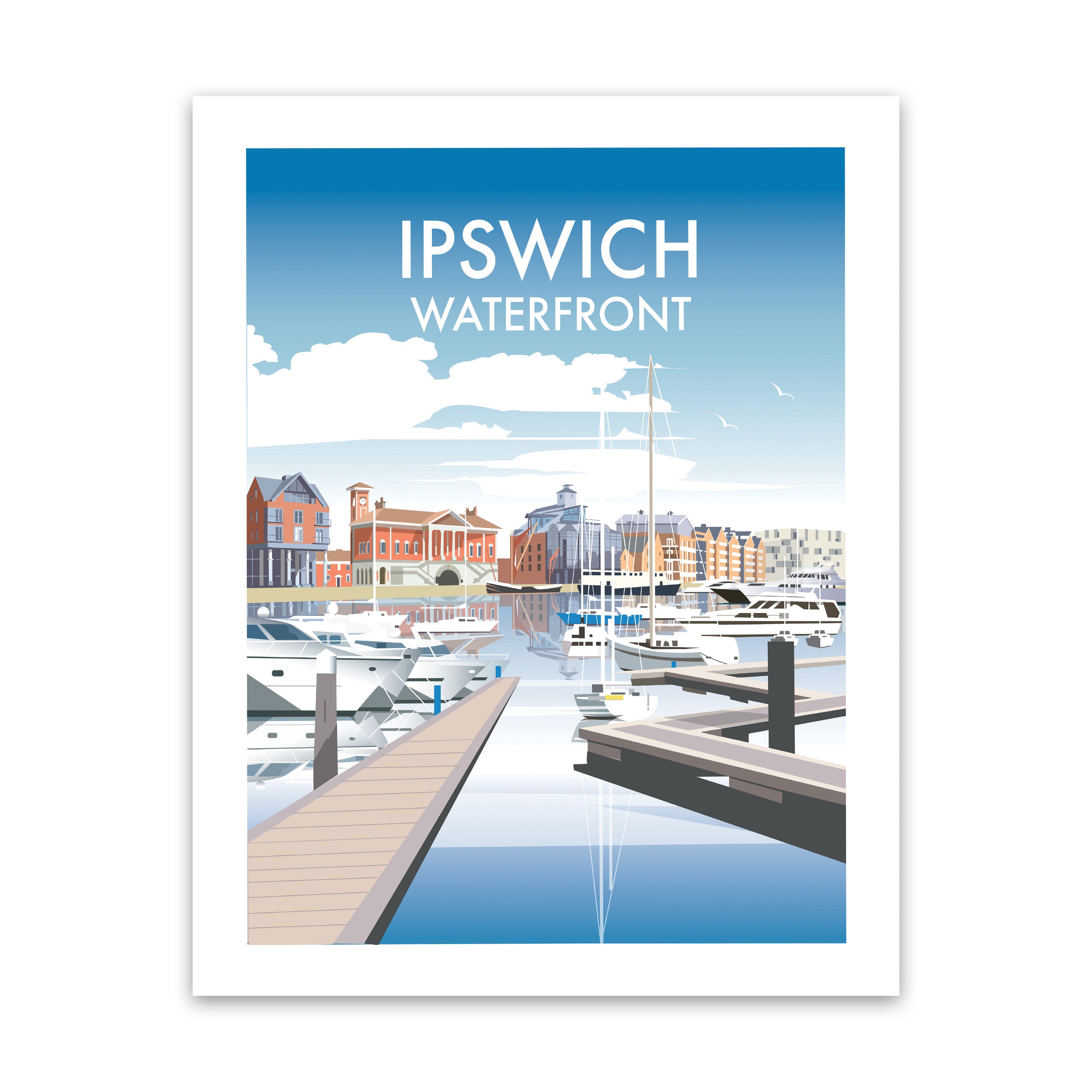 Ipswich Waterfront Art Print – Dave Thompson Art