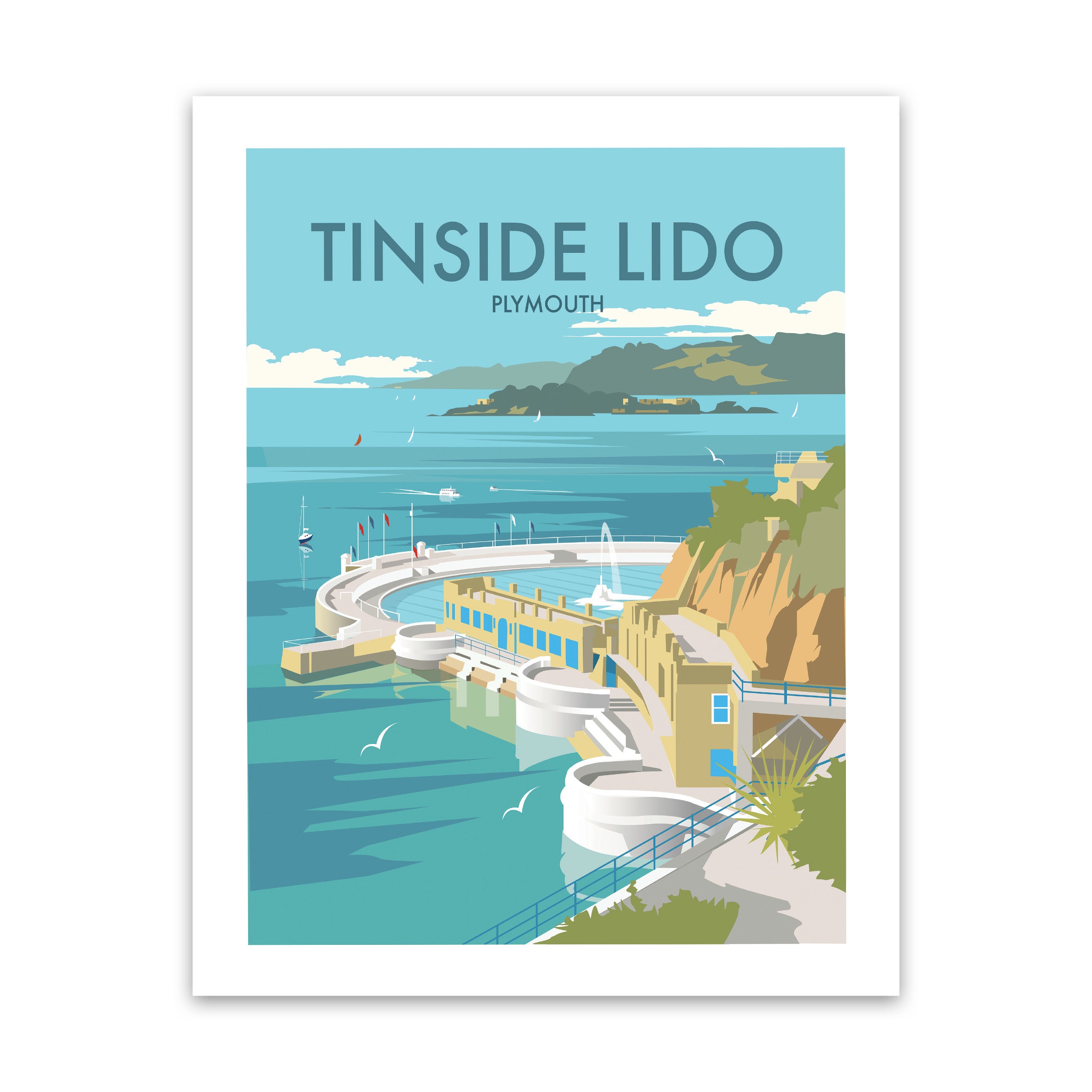 Tinside Lido, Plymouth Art Print – Dave Thompson Art
